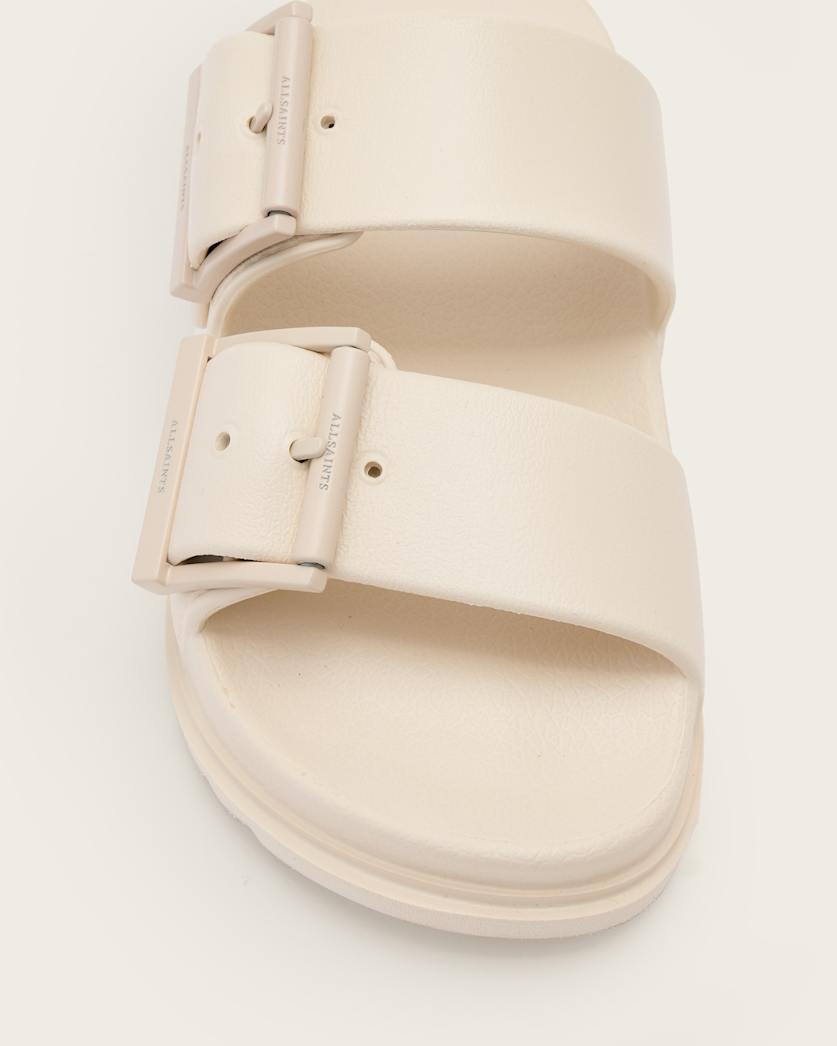 Sian EVA Buckle Sandals Chalk White | ALLSAINTS